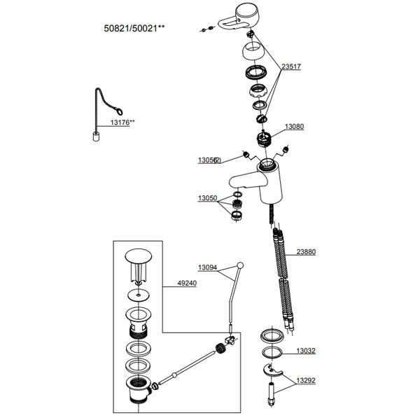Damixa Apollo Classic Basin Mixer Chrome 5082100 Spare Parts